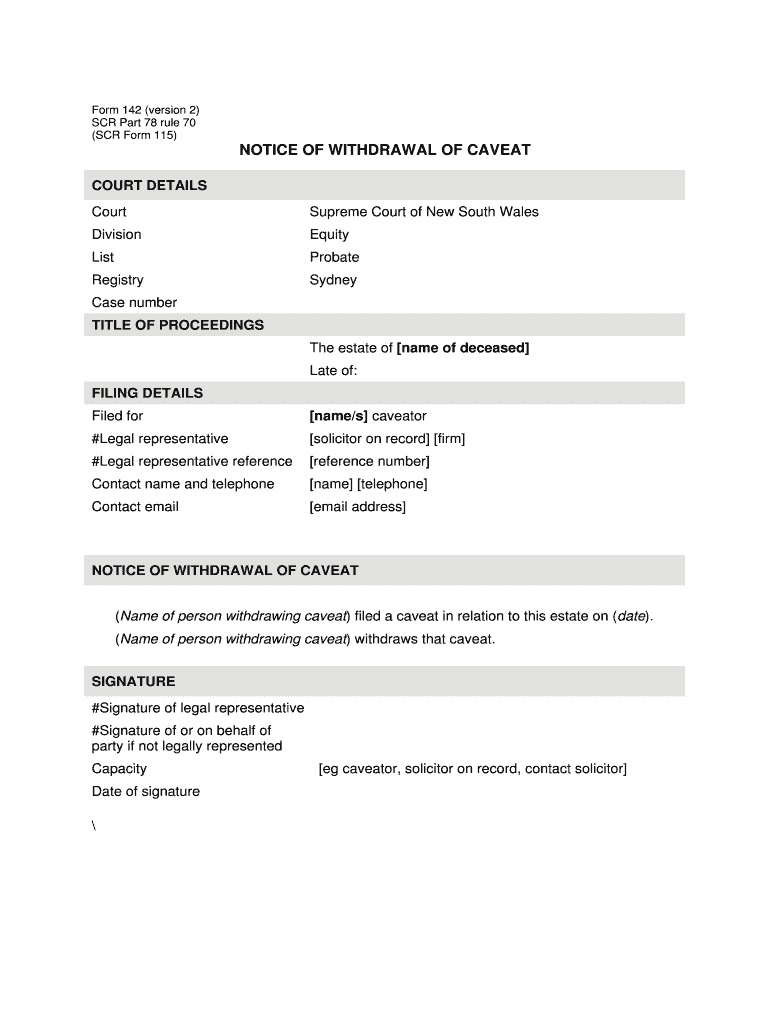 Fillable Online Form 142 (version 2) Fax Email Print - pdfFiller