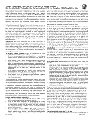 Fillable Online dir ca Workers Compensation Claim Form DWC 1 Notice of ...