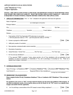 Fillable Online APPLIED MEDICO-LEGAL SOLUTIONS Fax Email Print - pdfFiller