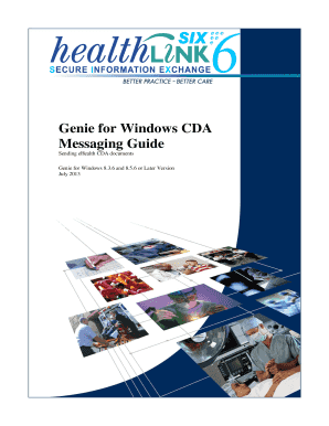 Fillable Online healthlink Genie for Windows CDA Messaging Guide ...