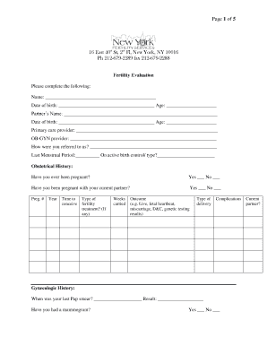 Fillable Online Batzofin Fertility Services Fax Email Print - pdfFiller