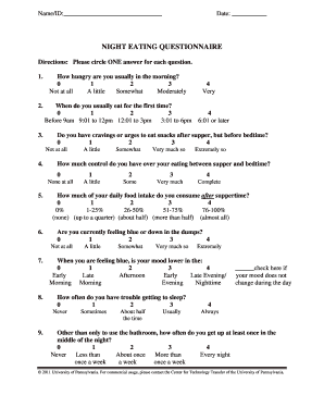 Fillable Online www1 villanova Night eating bquestionnaireb - Villanova ...