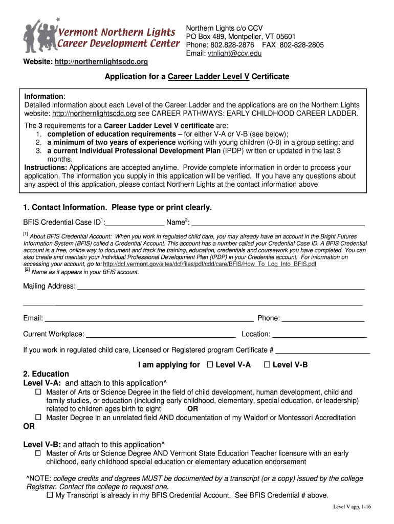 Fillable Online northernlightscdc PO Box 489, Montpelier, VT 05601 Fax Email Print - pdfFiller