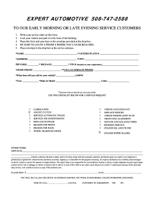 Fillable Online Expert Automotive drop form 2docx Fax Email Print ...