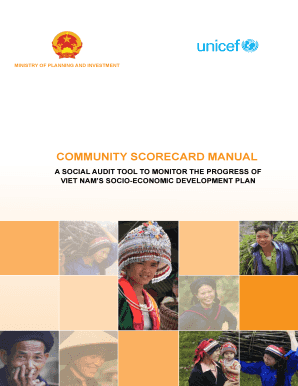 Fillable Online unicef Community scorecard manual A social audit tool ...