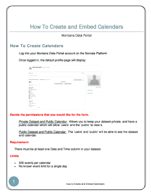 Fillable Online How To Create and Embed Calendars Fax Email Print ...