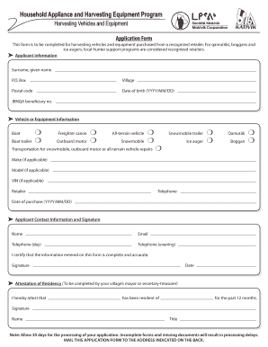 Fillable Online Household Appliance and Harvesting Equipment Program ...