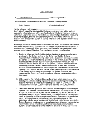 Fillable Online Letter of Direction - Striker Fax Email Print - pdfFiller