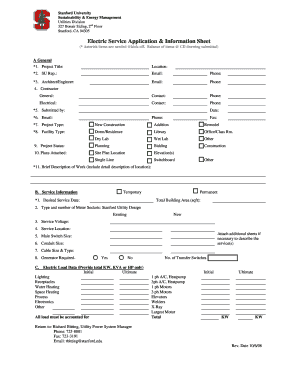 Fillable Online maps stanford Electric Service Application Information ...