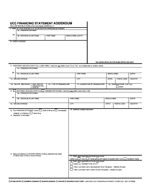 Fillable Online UCC FINANCING STATEMENT ADDENDUM - Amazon S3 Fax Email ...