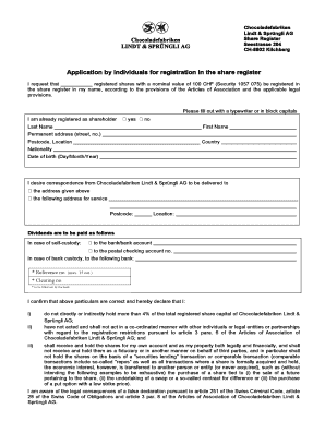Fillable Online Share Register Fax Email Print - pdfFiller