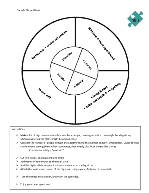 Fillable Online Sample Chore Wheel Fax Email Print - pdfFiller