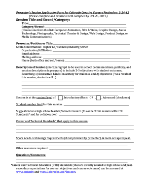 Fillable Online CCF Presenter Application form 9-27-11.docx Fax Email ...