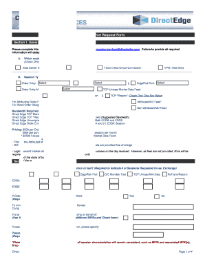 Fillable Online Logical P Port Request t Form - Direct Edge Fax Email ...