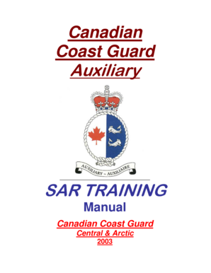 Fillable Online SAR Training Manual - Canadian Coast Guard Auxiliary ...