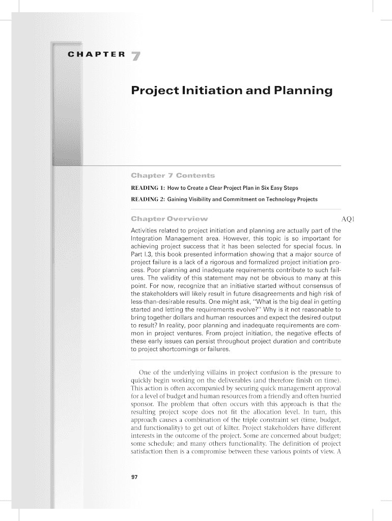Fillable Online Project Initiation and Planning Fax Email Print - pdfFiller