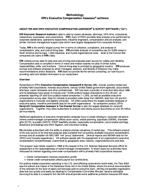 Fillable Online Methodology ERI's Executive Compensation Assessor ...