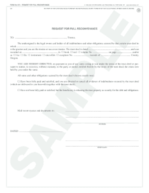 Fillable Online 975 REQUEST FOR FULL RECONVEYANCE Fax Email Print - pdfFiller