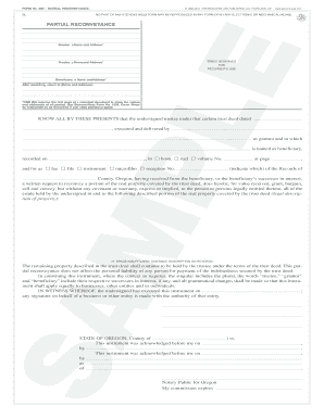 Fillable Online 889 PARTIAL RECONVEYANCE Fax Email Print - pdfFiller