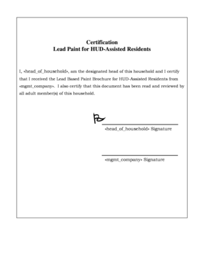 Fillable Online HUD - Community - Lead Based Paint - Information ...