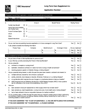 Fillable Online Long Term Care Supplement. INDIANA REPLACEMENT FORM Fax ...