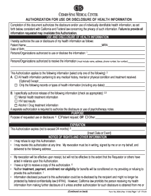 Fillable Online Cedars-Sinaipdf - getRecords Fax Email Print - pdfFiller