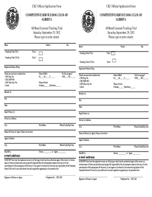 Fillable Online CKC Official Application Form Fax Email Print - pdfFiller