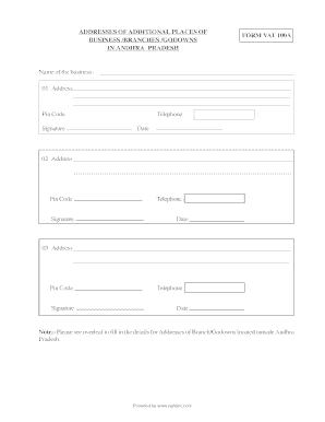 Vat 100 Form Pdf - Fill Online, Printable, Fillable, Blank | pdfFiller