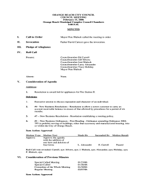 Fillable Online Invocation Father David Carucci gave the invocation Fax ...