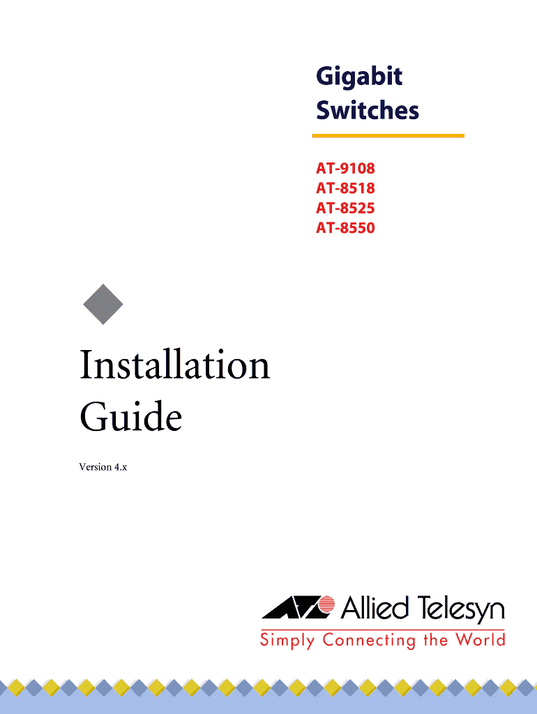 Fillable Online Gigabit Switches Installation Guide Fax Email Print - pdfFiller