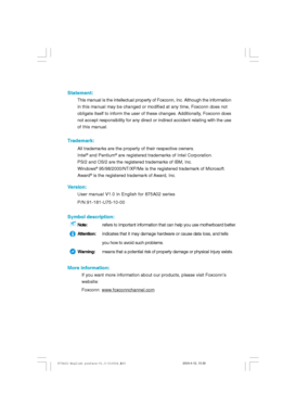 Fillable Online Statement: Trademark: More information: Version: Symbol ...
