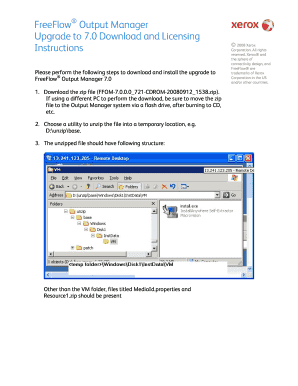 Fillable Online FreeFlow Output Manager Upgrade to 7.0 Download and Licensing ... Fax Email ...