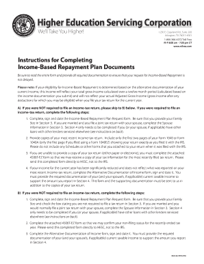 Fillable Online IBR Repayment Instructions 7-10.ai - North Texas Higher ...
