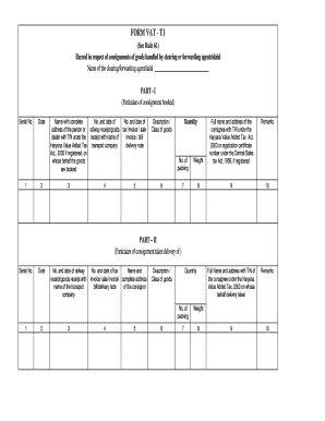 Fillable Online FORM VAT - T1 Fax Email Print - pdfFiller