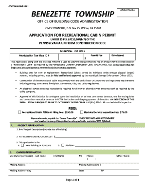 Fillable Online JTWP BUILDING 2-2011 BENEZETTE TOWNSHIP Affidavit ...