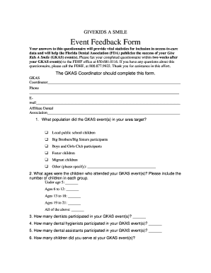 Fillable Online GKAS Event Feedback Form - TrustedPartner Fax Email ...
