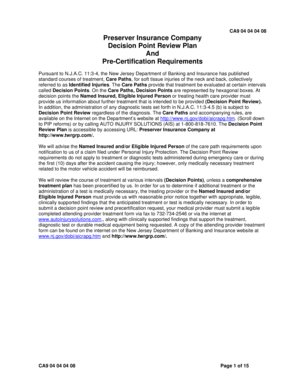 Fillable Online Preserver Insurance Company - Tower Group Companies Fax ...