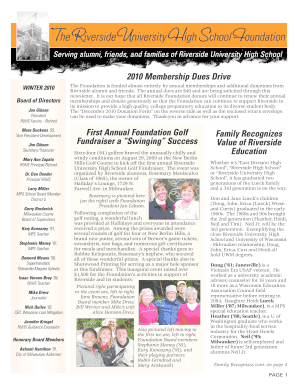 Fillable Online T he Riverside University High School Foundation ...