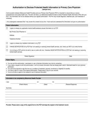 Fillable Online Behavioral health Release Form.doc Fax Email Print ...