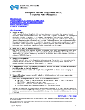 Fillable Online Billing with National Drug Codes (NDCs) Fax Email Print ...