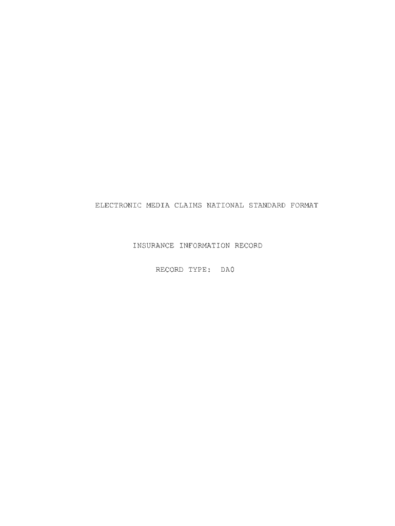 Fillable Online INSURANCE INFORMATION RECORD Fax Email Print - pdfFiller