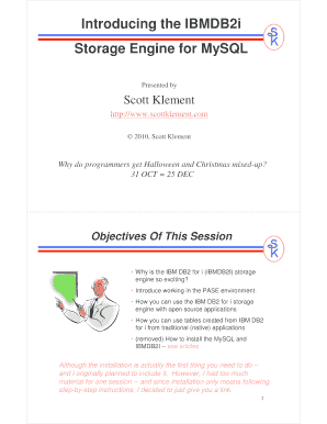 Fillable Online Microsoft PowerPoint - Intro to the MySQL IBMDB2I ...