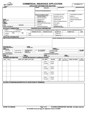 Fillable Online Inland Marine - Special Risks Limited Fax Email Print ...