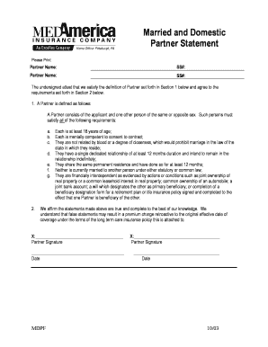 affidavit of domestic partnership Fill Online, Printable, Fillable ...