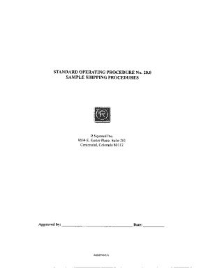 Fillable Online STANDARD OPERATING PROCEDURE No 20 Fax Email Print ...