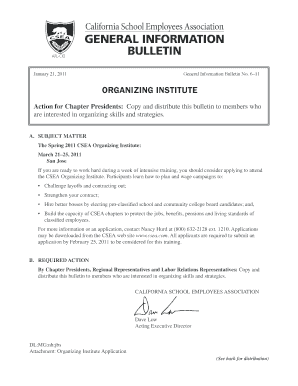 Fillable Online GENERAL INFORMATION BULLETIN - CSEA.com Fax Email Print ...