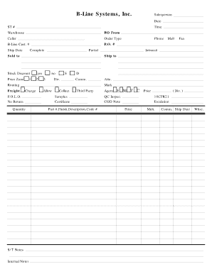 Fillable Online Cooper B-Line - Order Entry Form - Cooper Industries ...