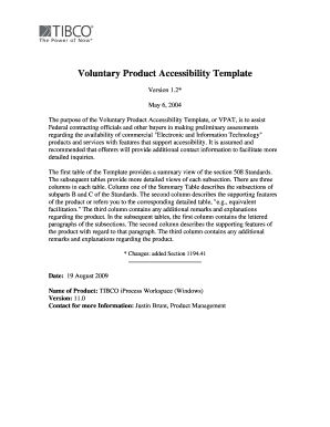 Fillable Online Voluntary Product Accessibility Template Voluntary ...
