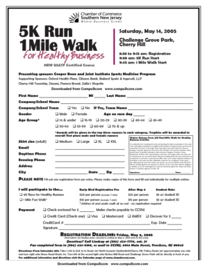 Fillable Online 1Mile Walk Fax Email Print - pdfFiller