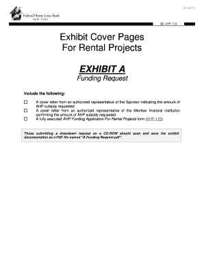 Fillable Online Exhibit Cover Pages for Rental Projects Fax Email Print ...
